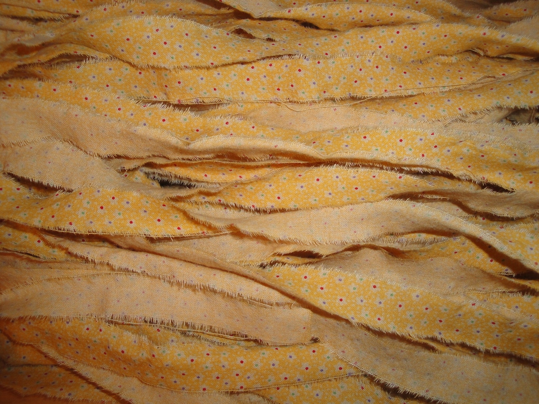Yellow Treasures From the Attic Fabric Strips * Ripped Scrap Book ...