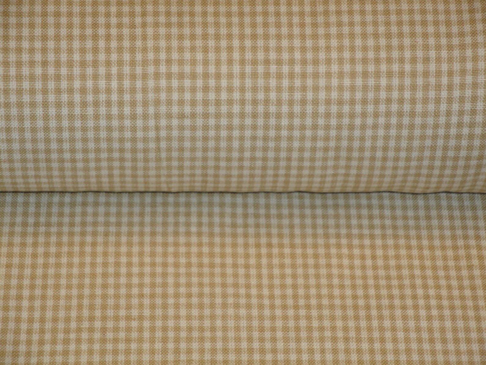 Check Fabric Wheat and Cream Small Check Homespun Fabric | Etsy