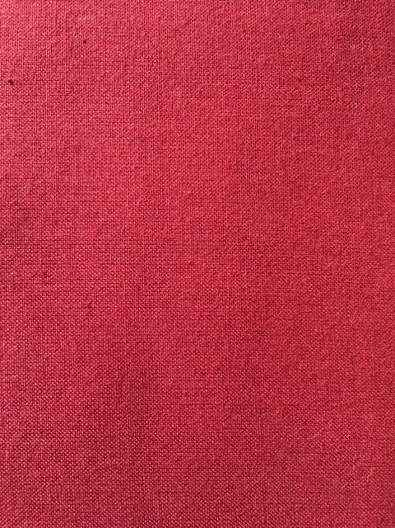 Country Red Solid Color Primitive Woven Cotton Homespun Crafting Doll ...