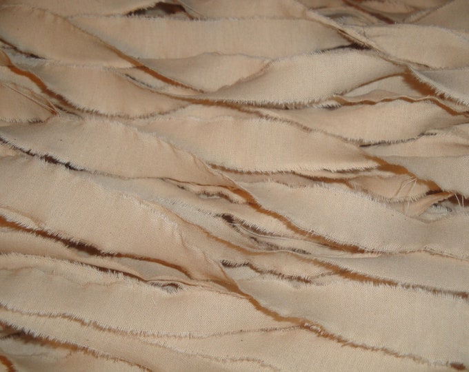 Light Tea Dye Muslin Fabric Strips Ripped Wedding Ribbon Hand Torn ...