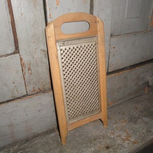 Old Primitive Vintage Antique Metal Grater With Wood Frame | Rustic ...