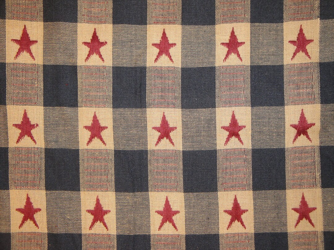 Star Material | Old Glory Material | Cotton Jacquard Material | Navy ...