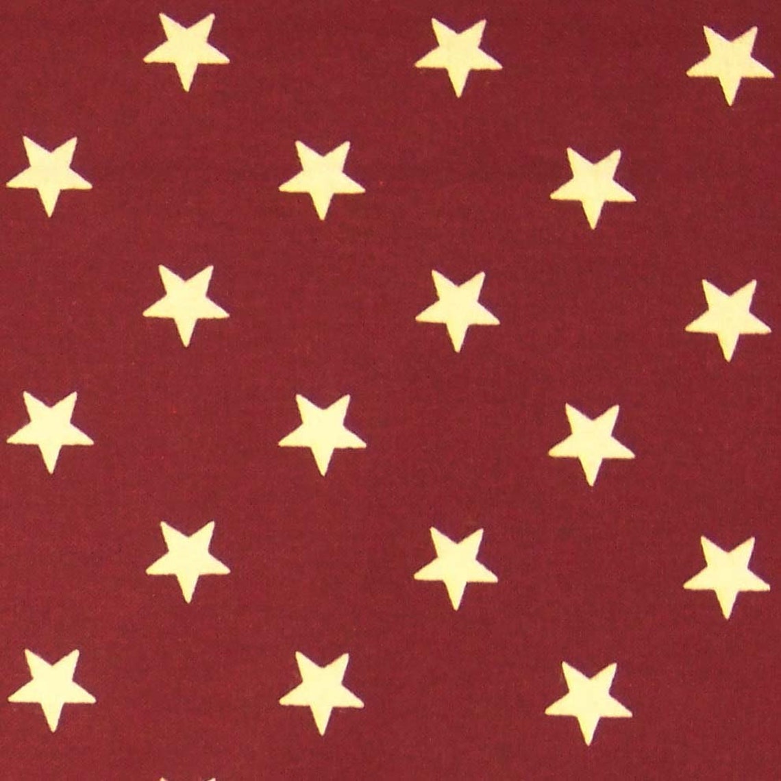 Barn Red Fabric With Ecru Stars Fabric Primitive Star Old | Etsy