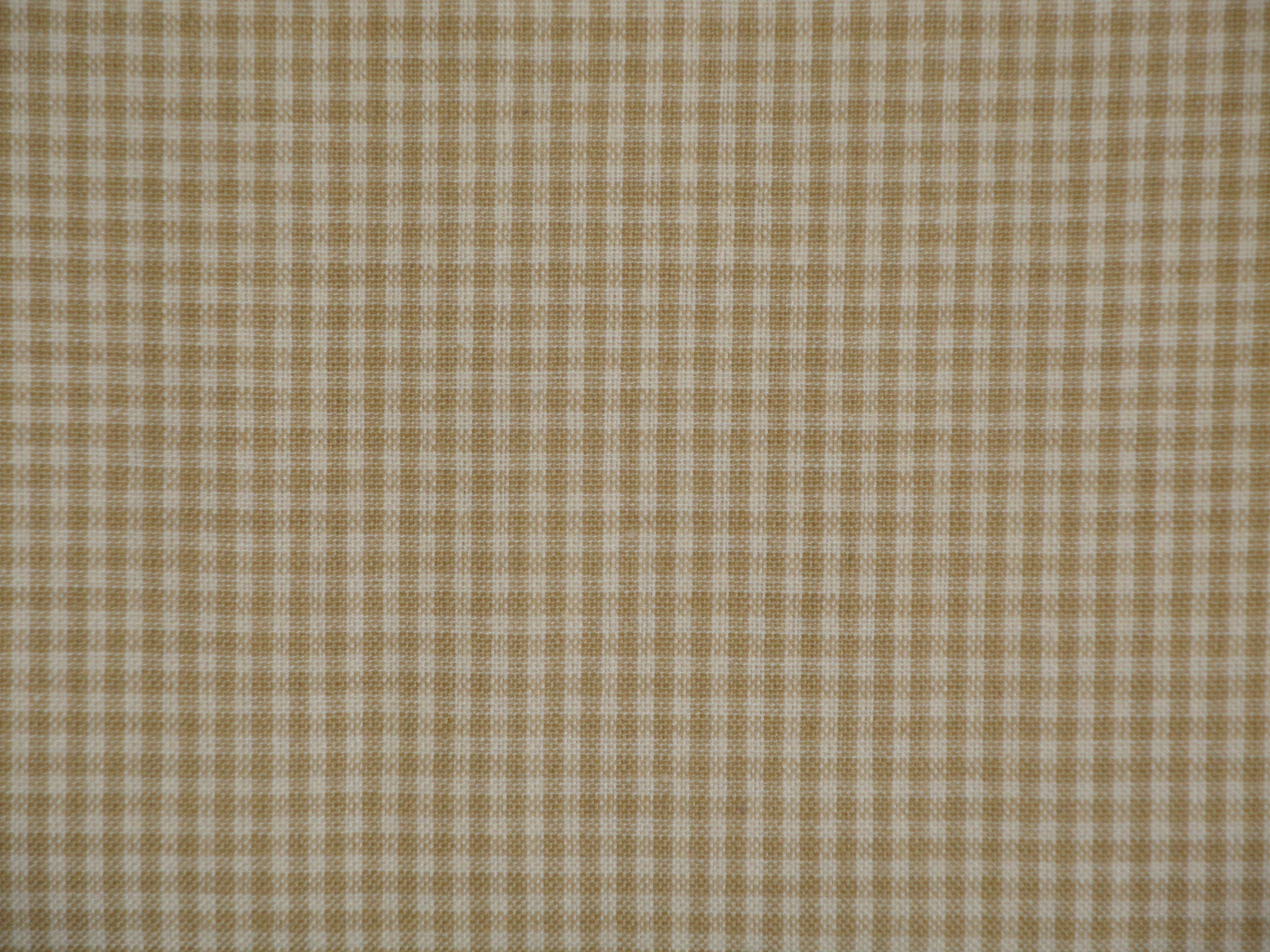 Check Fabric | Wheat and Cream Small Check Homespun Fabric | Cotton ...