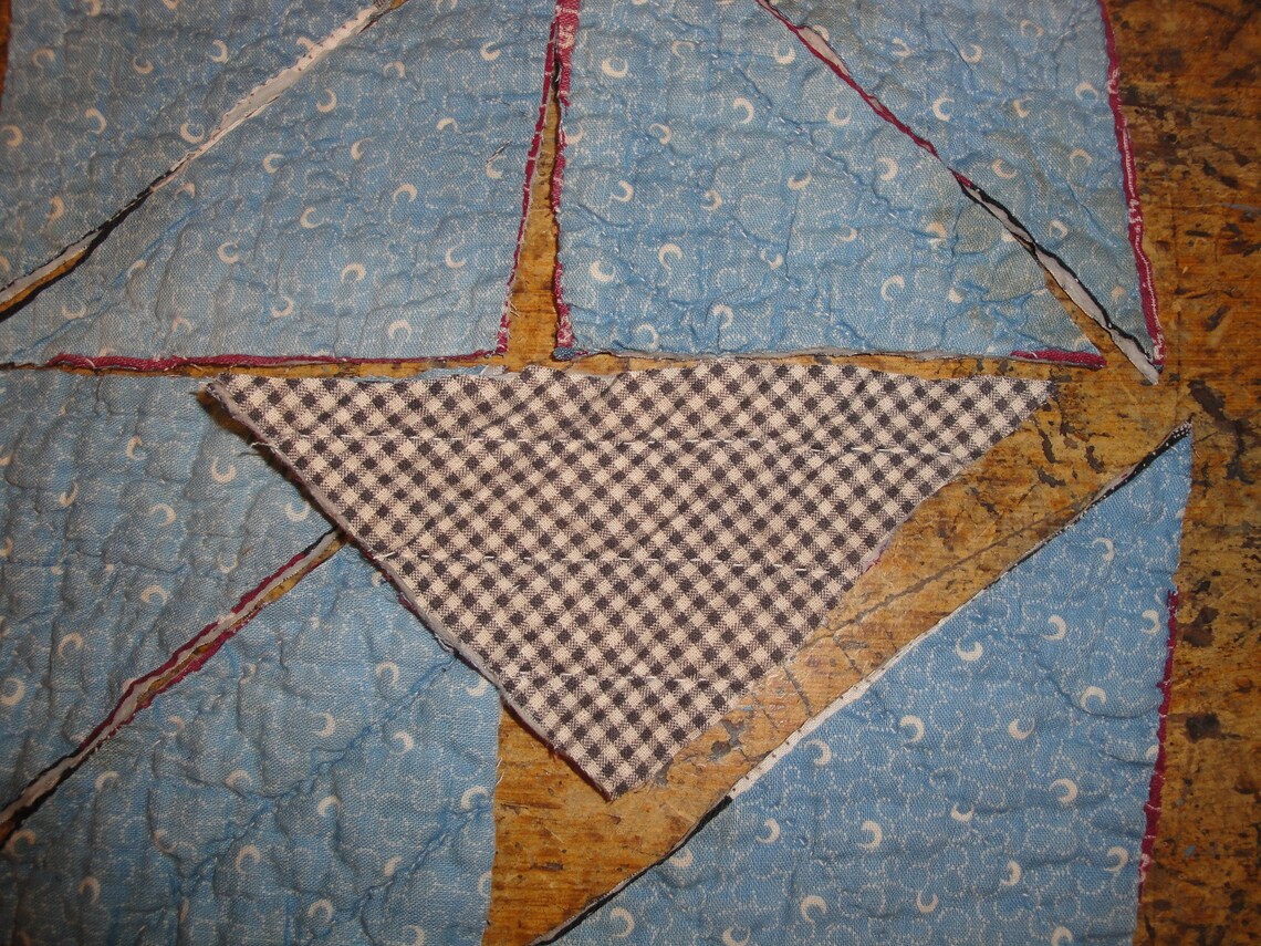 Old Blue Calico Quilt Scrap Antique Blue Calico Quilt Scrap - Etsy