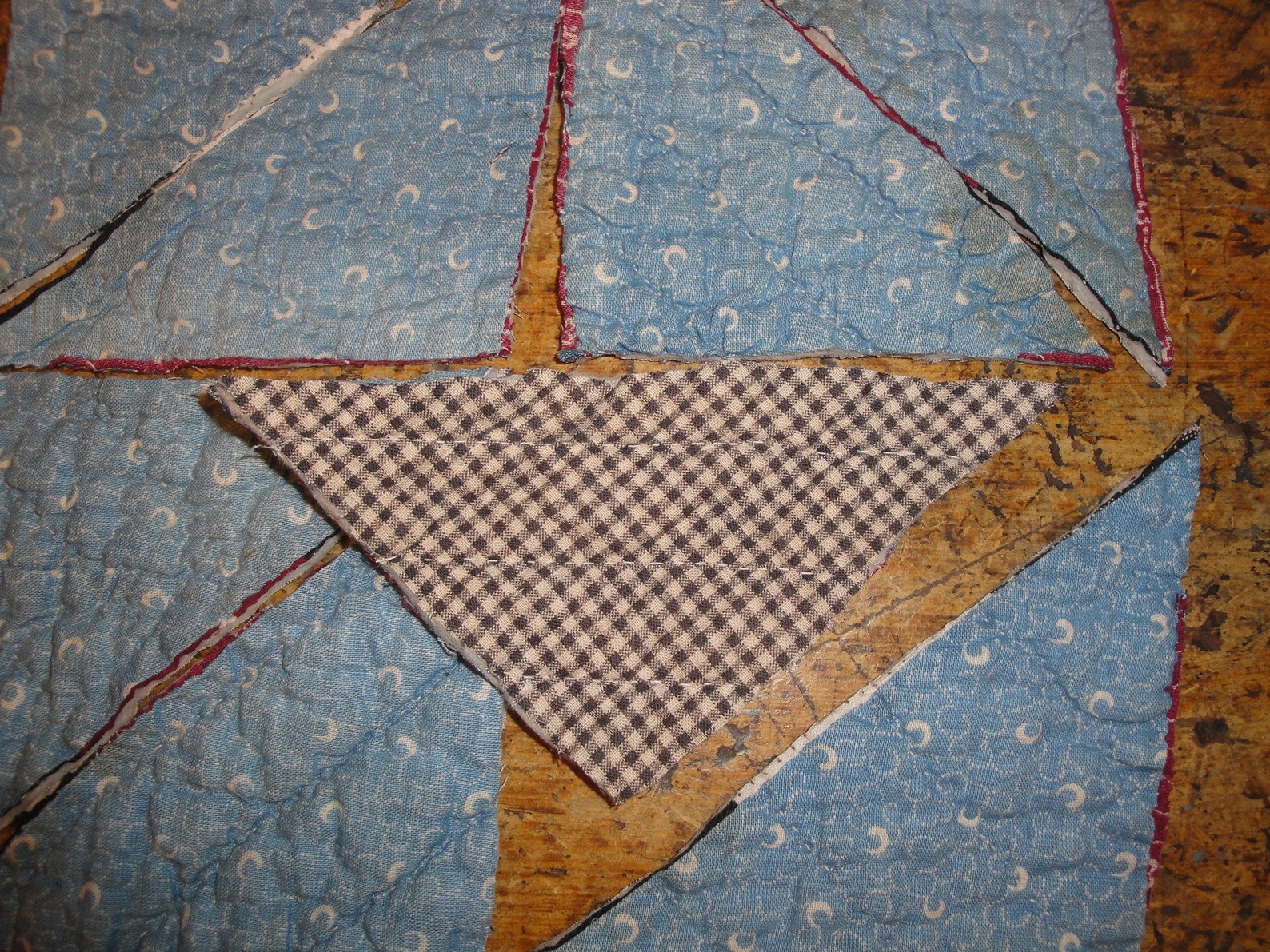 Old Blue Calico Quilt Scrap Antique Blue Calico Quilt Scrap - Etsy