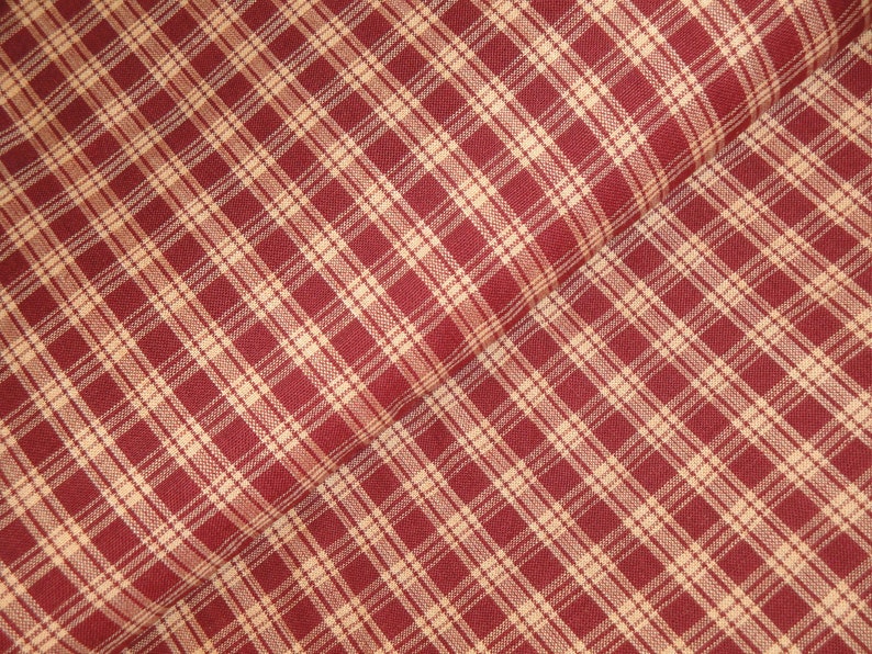 Primitive Plaid Woven Fabric Fat Quarter Basic Plaid Wine - Etsy