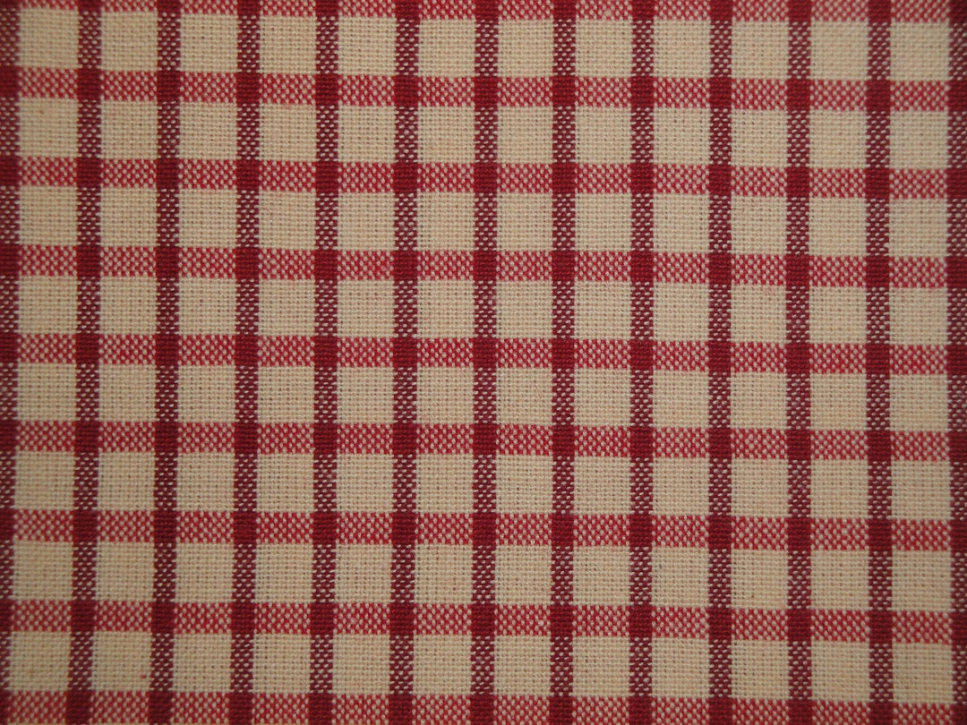 Diamond Textiles Americana Red Windowpane Plaid Homespun Fabric ...