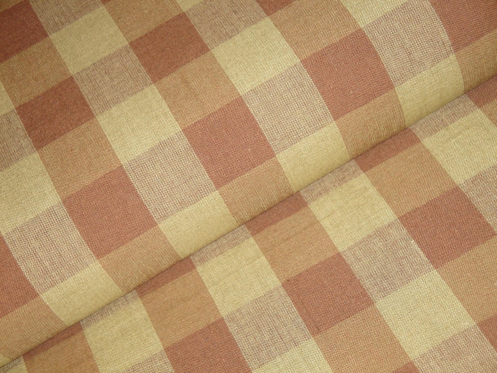 Buffalo Check Fabric | Brown & Tea Dye Buffalo Check Homespun Fabric ...