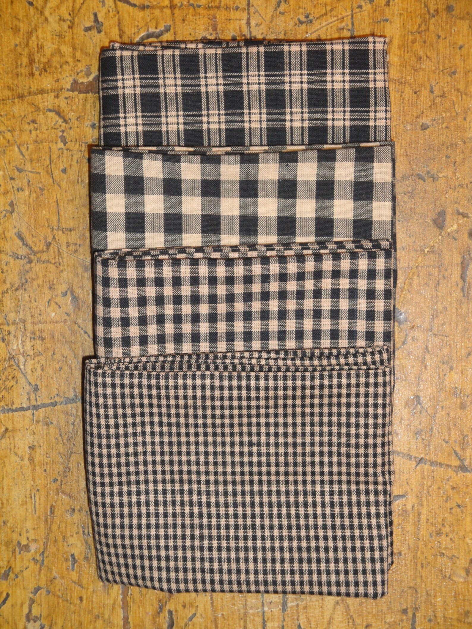 Black and Tan Homespun Fabric Farmhouse Cabin Rustic Country - Etsy