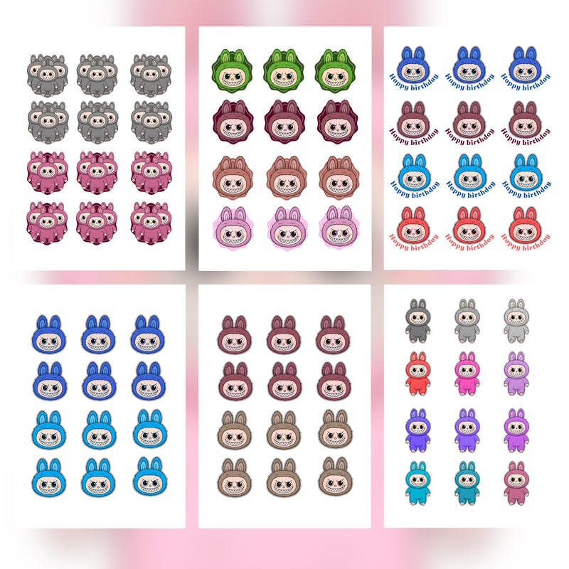 Labubu Cake Toppers - Etsy