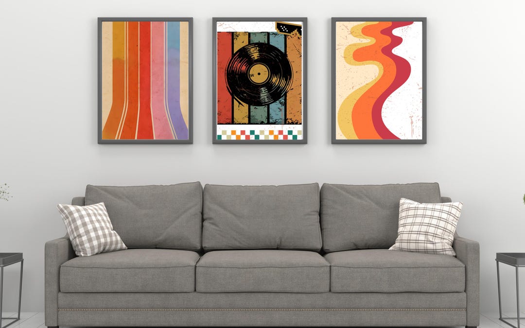 Retro Music Poster Set: 70s 80s Vinyl Record Art (digital Download - Etsy