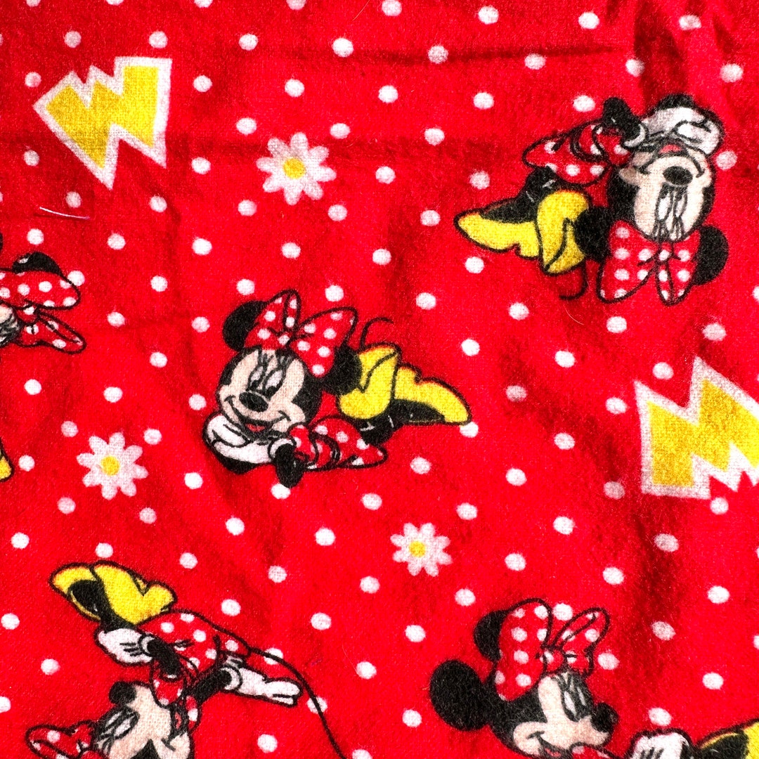 Minnie Mouse Flannel Fabric - Etsy