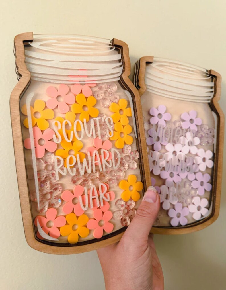 Custom Reward Jar With Tokens, Reward Jar for Kids, Reward System ...