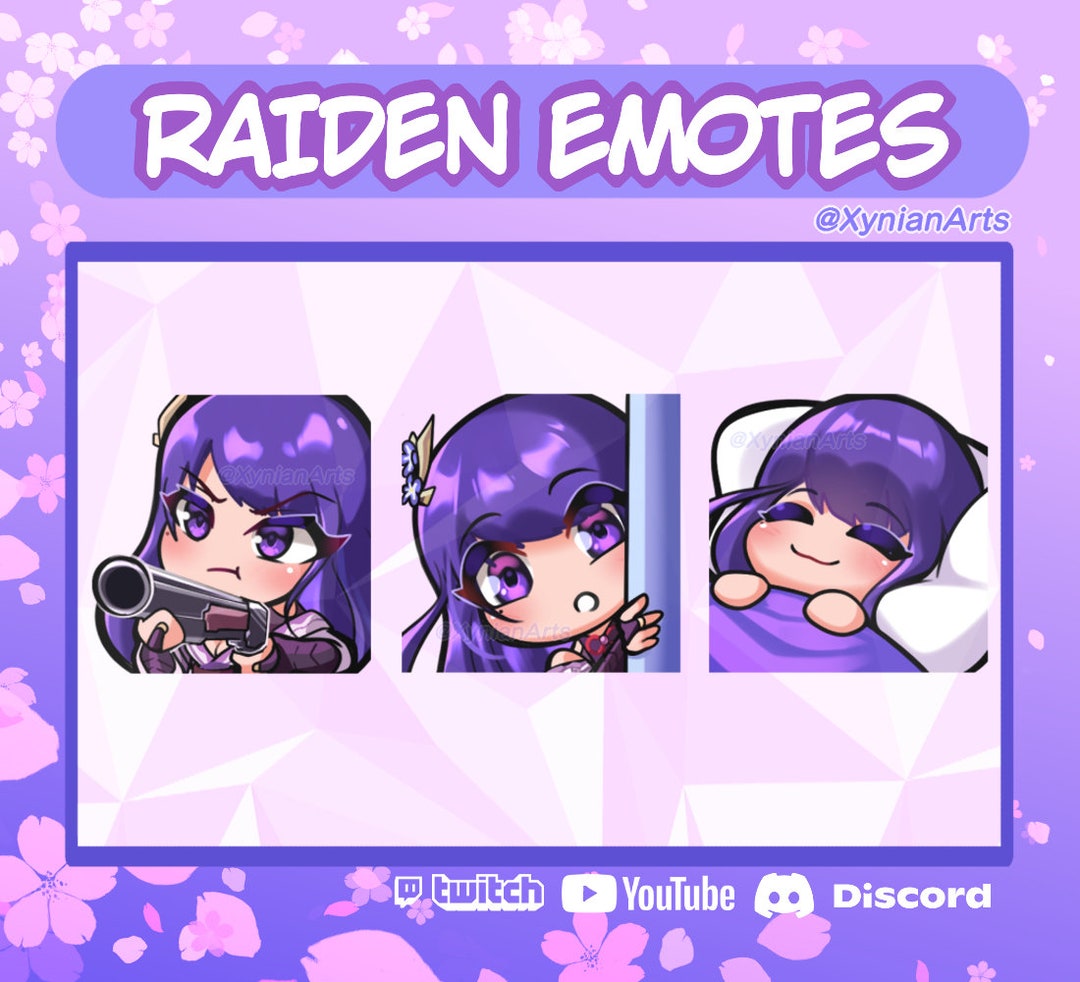 Genshin Impact - Raiden Shogun Emotes - Etsy
