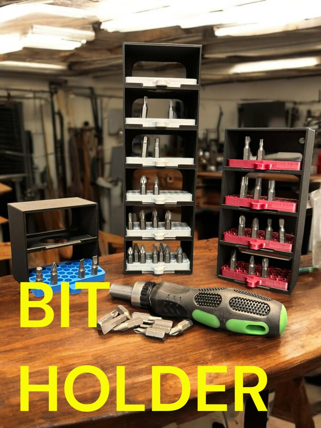 Screw Bit Holder Storage With Drawers: Garage & Workshop Organizer - Etsy