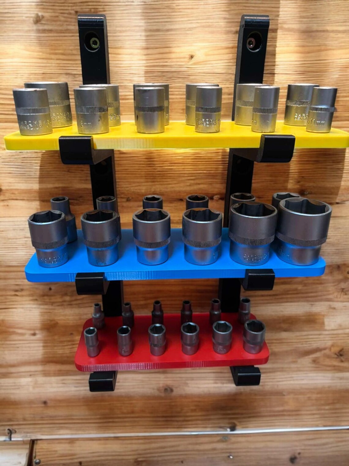 Socket Wrench Organizer Wall Mount - Durable Desktop Holder for 1/2", 3 ...