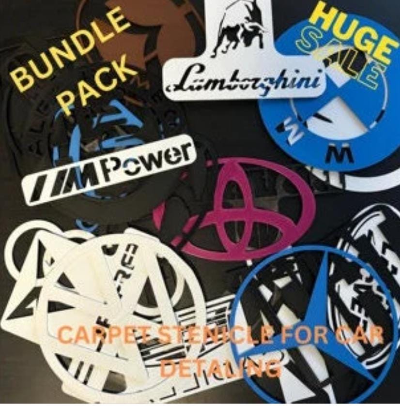 Custom Car Logo Emblem Template Stencil for Premium Automotive Floor ...