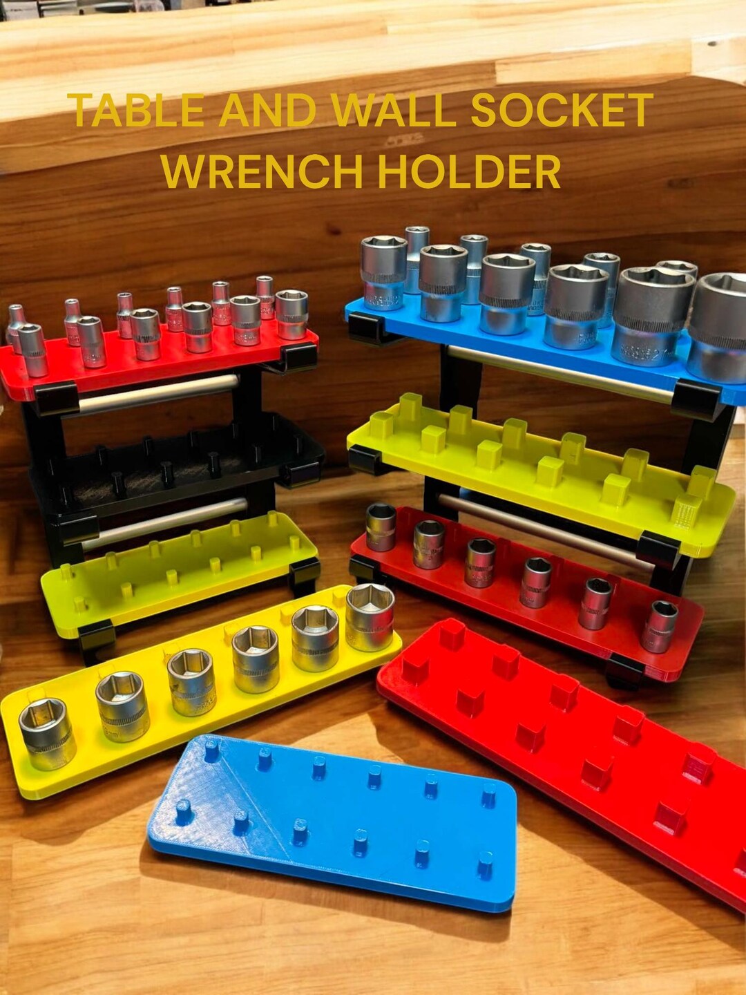 Socket Wrench Holder - Wall-mounted & Desktop Organizer for Wrenches ...