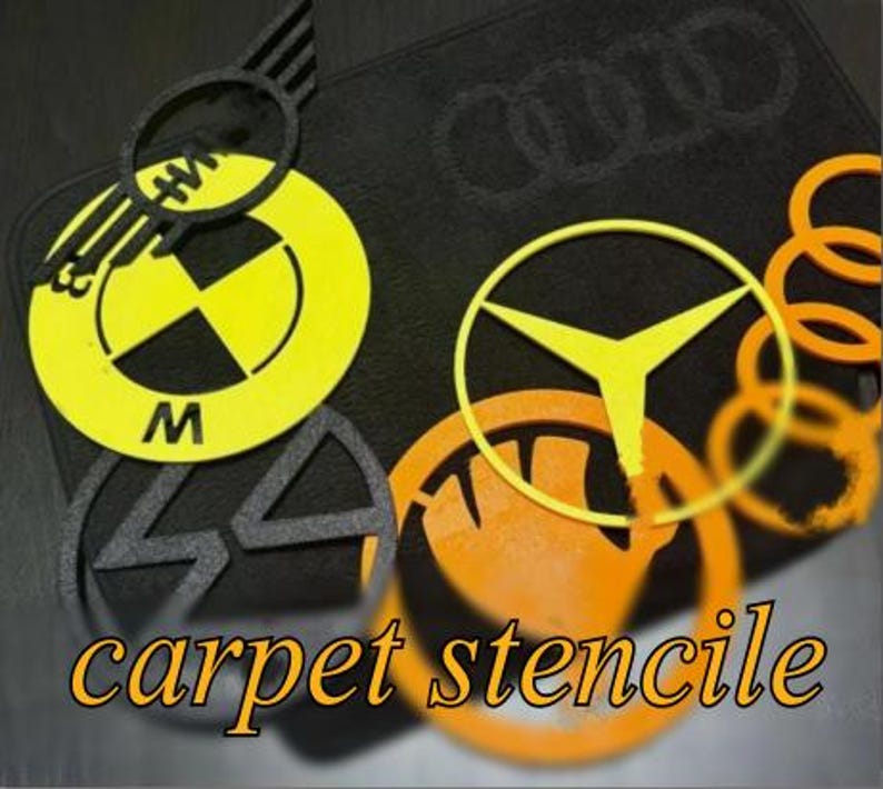 Custom Car Logo Emblem Template Stencil for Premium Automotive Floor ...
