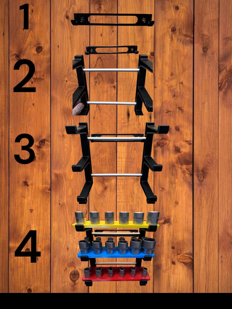Socket Wrench Holder - Wall-mounted & Desktop Organizer for Wrenches ...