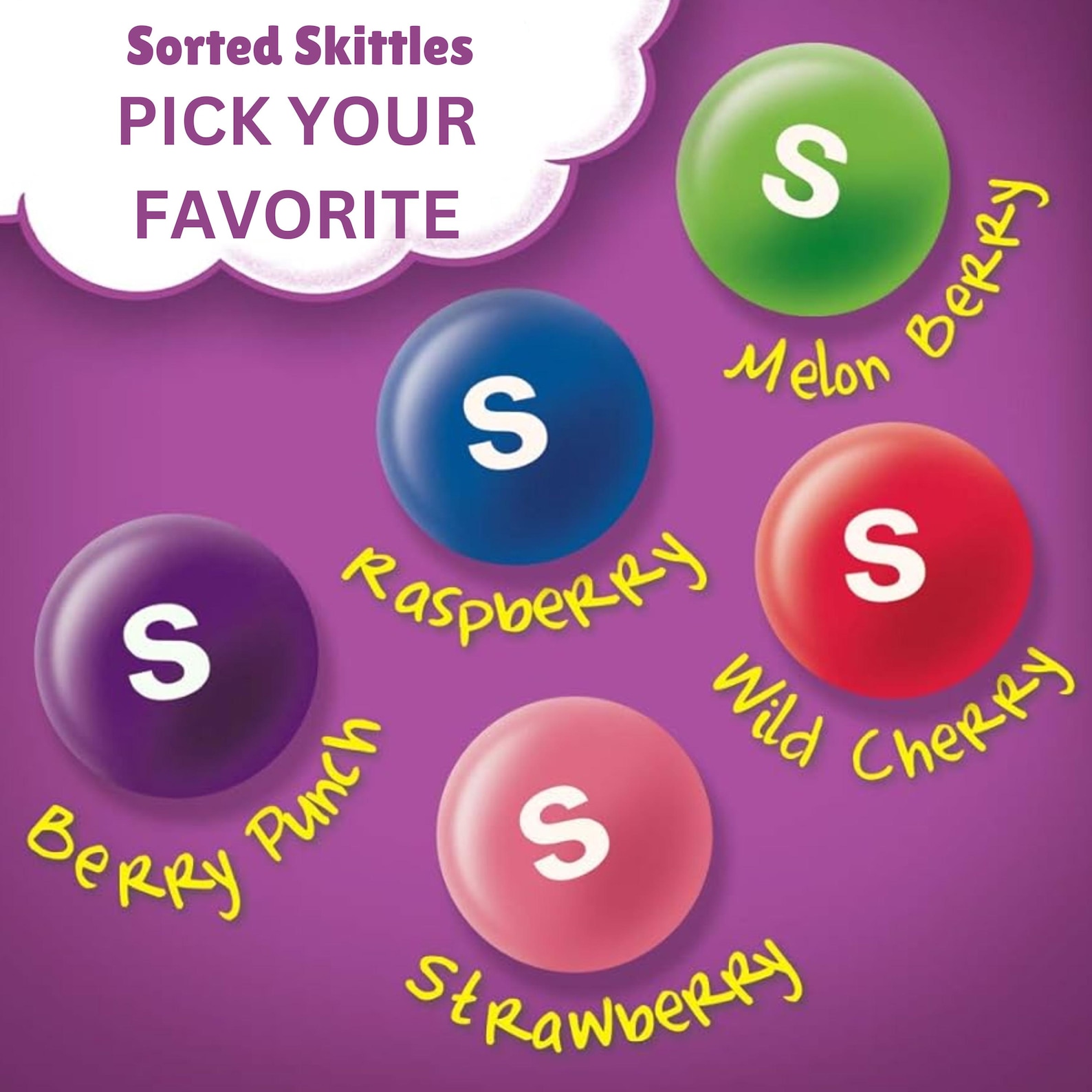 Sorted WILD BERRY Skittles Candy: Skittles Lover Gift - Etsy