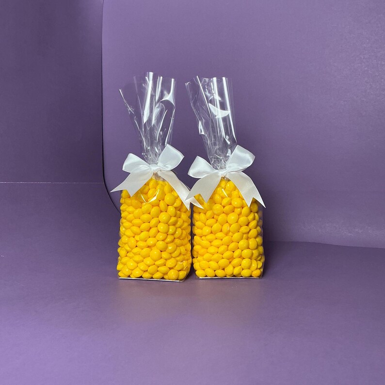 Lemon Skittles Gift, Yellow Candy Party Favors (9.2 Oz Boxed Bag W/bow ...