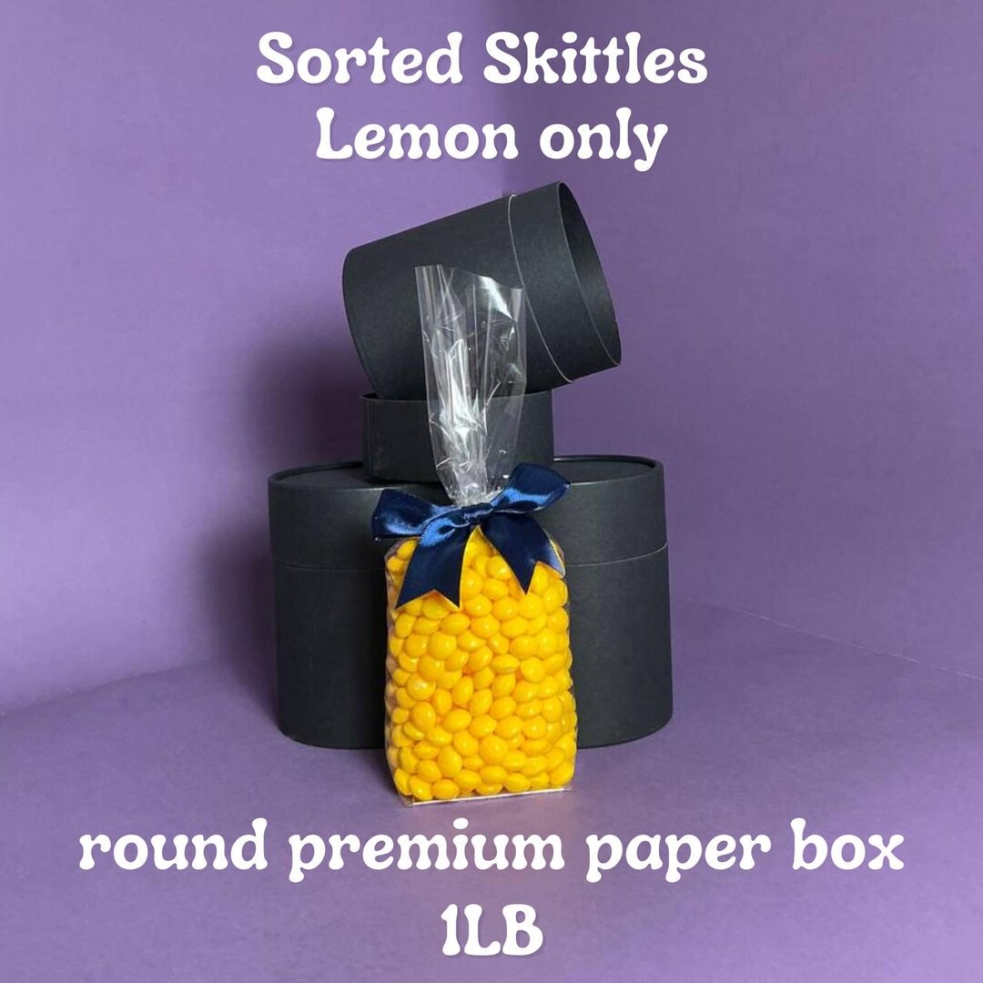 Lemon Skittles Gift Box: Sorted Yellow Candy Party Favors - Etsy