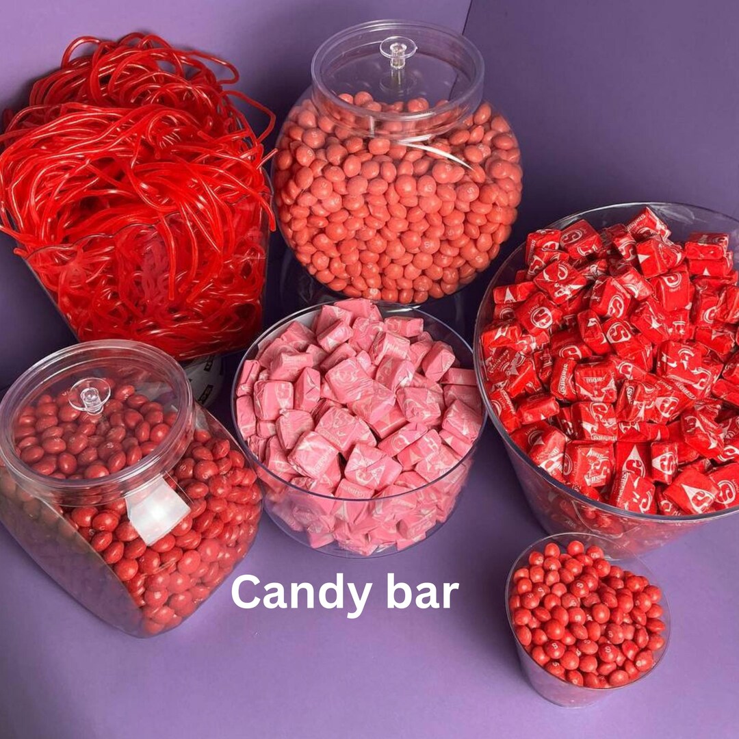 Pink & Red Candy Bar: Skittles, Starburst, Licorice - Girl Baby Shower ...
