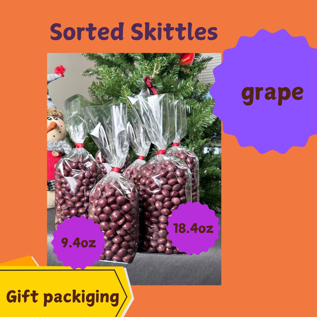 Grape Skittles Gift Box: Sorted Purple Candy Treat - Etsy