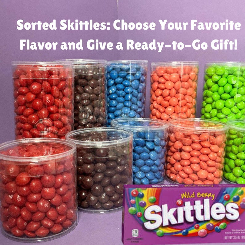 Sorted WILD BERRY Skittles Candy: Skittles Lover Gift - Etsy