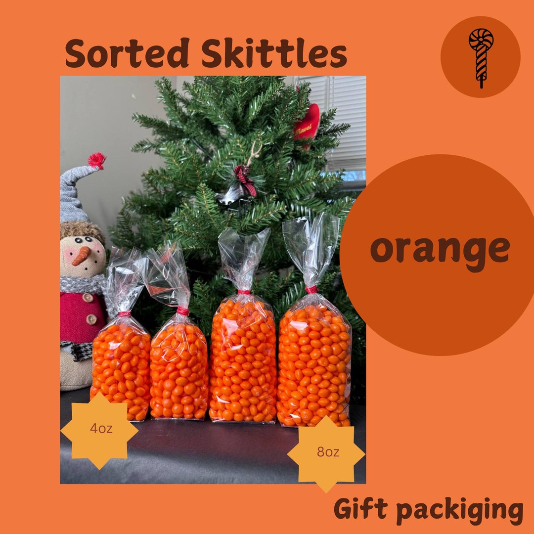 Orange Skittles Gift: Sorted Single Flavor Treat - Etsy