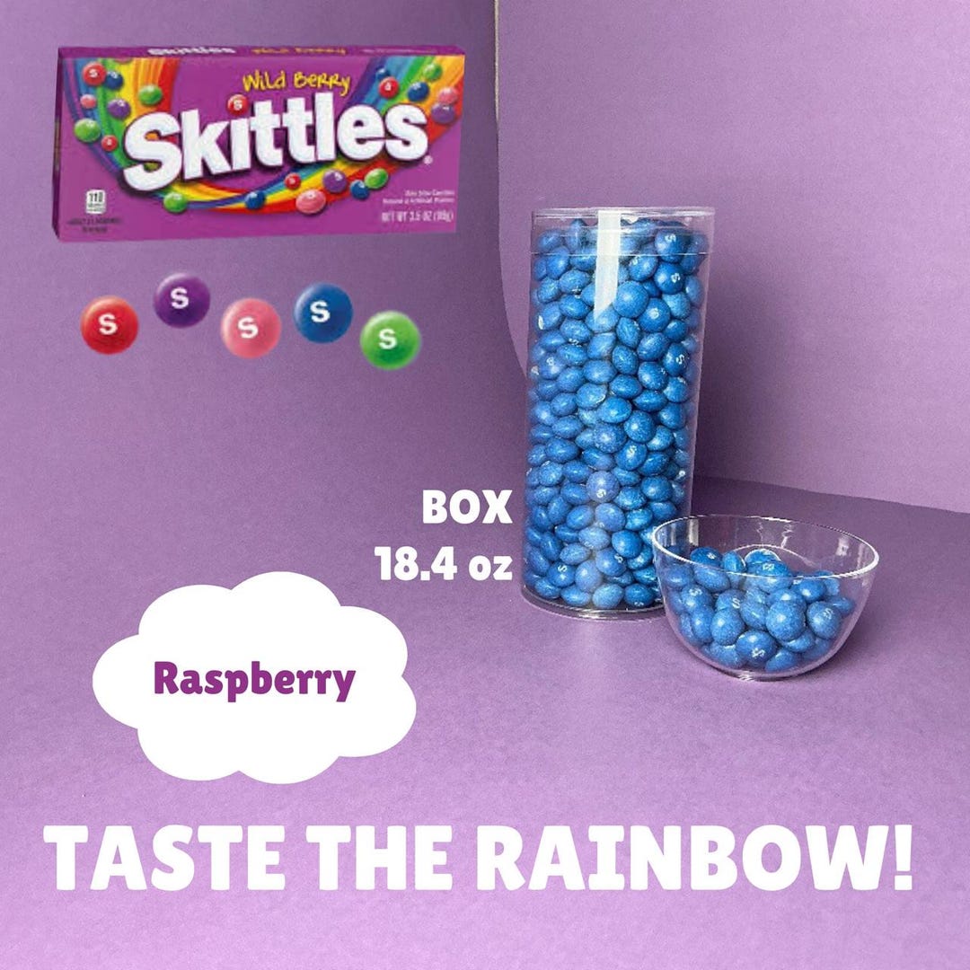 Blue Raspberry Skittles Gift Box: Sorted Raspberry Candy Treat - Etsy