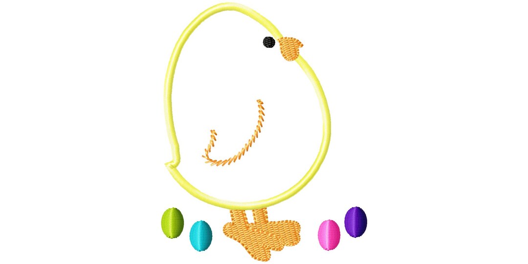 New Chick With Jelly Beans One Applique One Small Embroidery Design ...