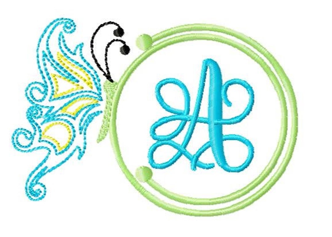 Butterfly Monogram Font Set - Etsy
