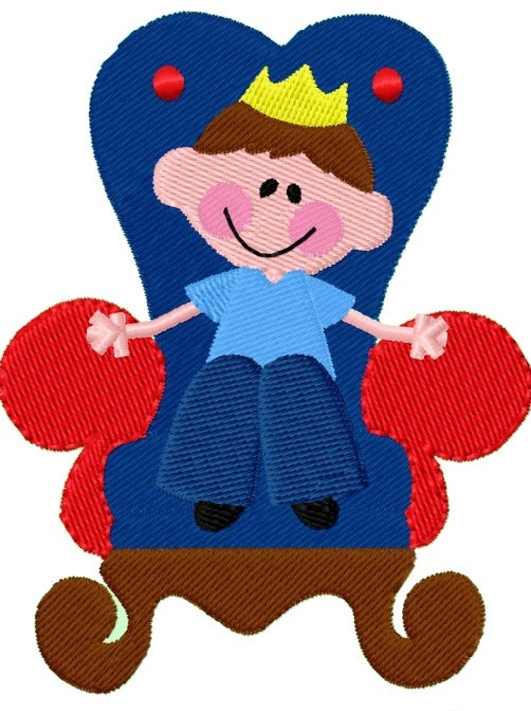 My Throne 2 Stick Kid Boy Prince Machine Embroidery Design - Etsy