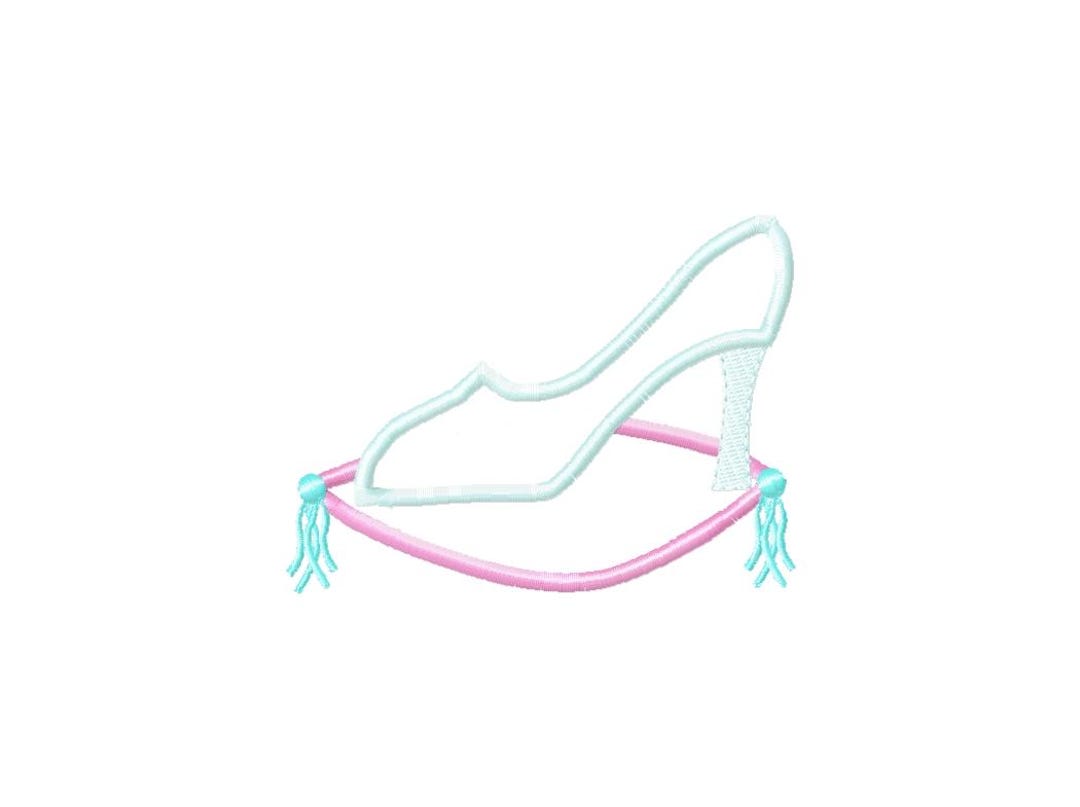 Glass Slipper Applique Embroidery File: Fairytale Cushion Embroidery ...