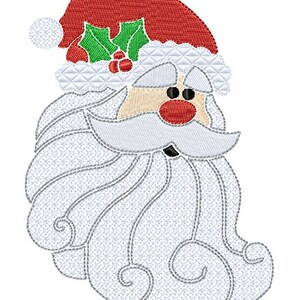 New Santa Face Machine Embroidery Design - Etsy