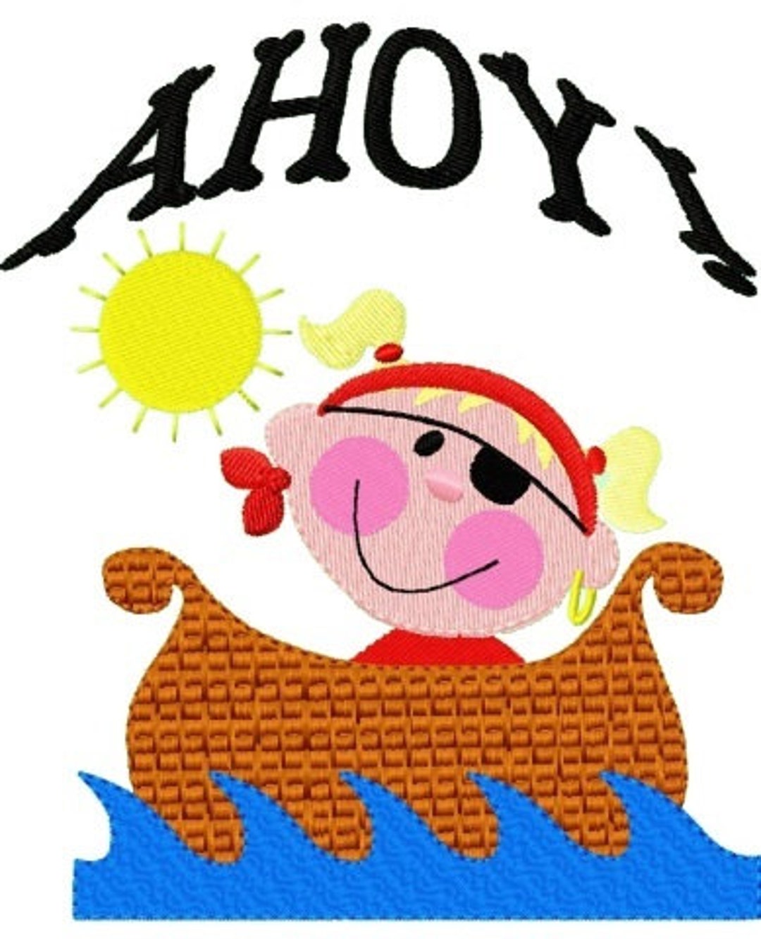 Stick Kid Ahoy Joni Machine Embroidery Design 5 X 7 - Etsy