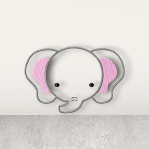 Elephant Head Applique Machine Embroidery Design, Machine Embroidery ...