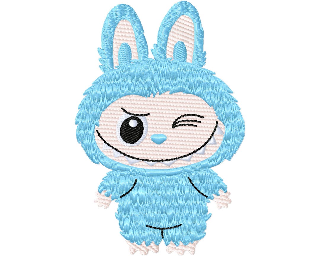 Blue Furry 2 Textured Monster Embroidery Design Machine Embroidery ...