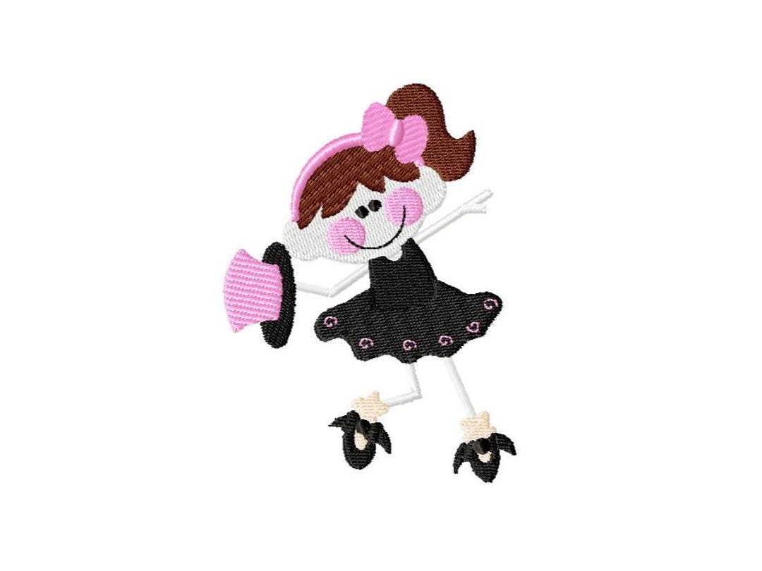 Tap Dancer Embroidery Design: Stick Figure, 3 Sizes (digital Download ...