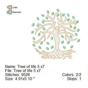 Tree of Life Machine Embroidery Design 3 Sizes - Etsy