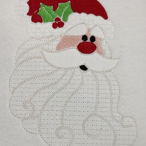 New Santa Face Machine Embroidery Design - Etsy