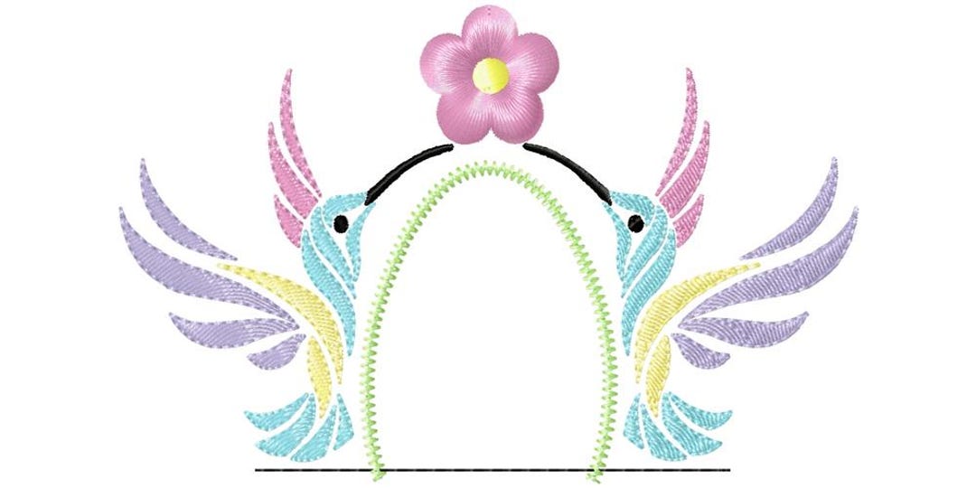 Beautiful Hummingbirds Side Machine Embroidery Design 2 Sizes - Etsy