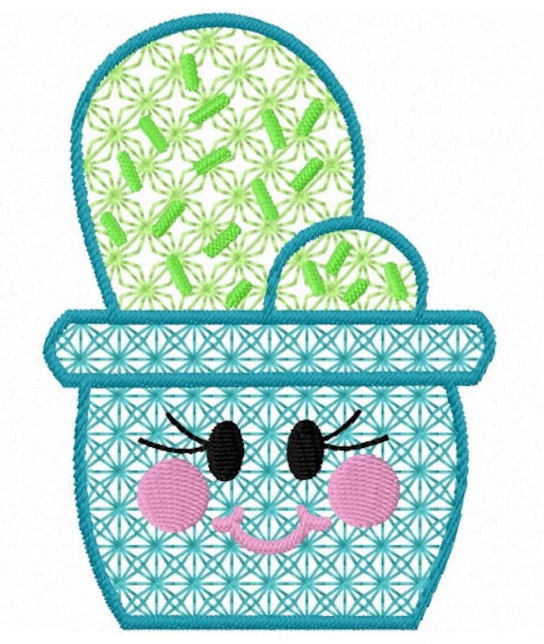 Cactus Motiff Machine Design - Etsy