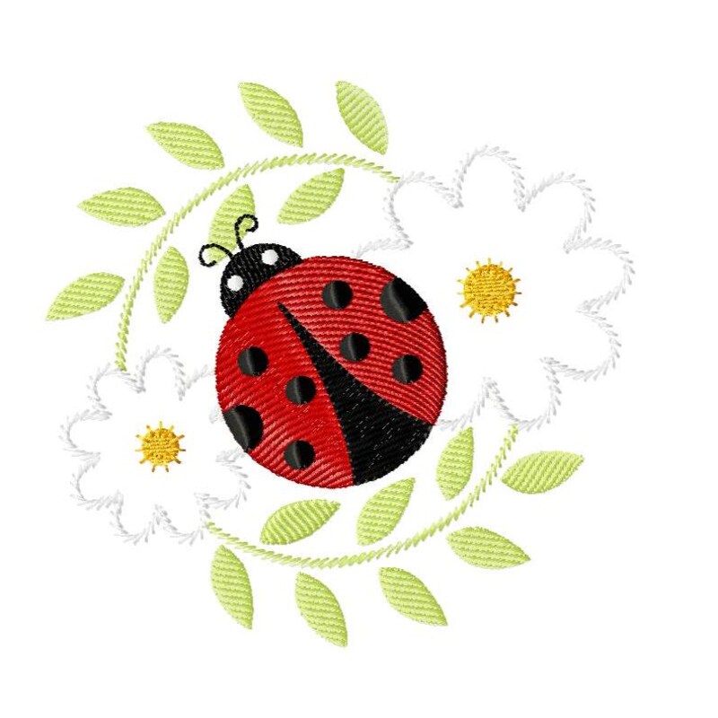 Ladybug Embroidery - Etsy