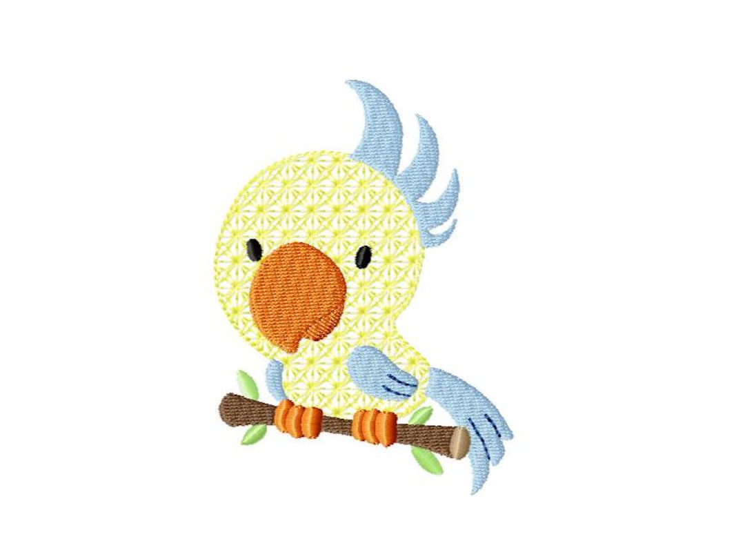 Fancy Baby Parrot Embroidery Design: Machine Embroidery, Digital ...