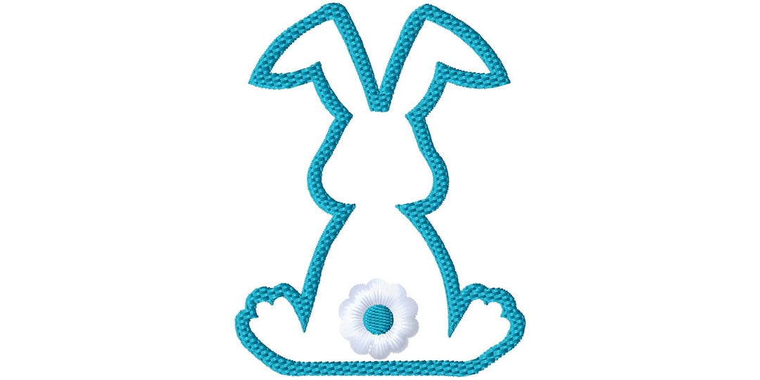 Easter Embroidery Design Fuzzy Fringe Applique Bunny Machine Embroidery ...