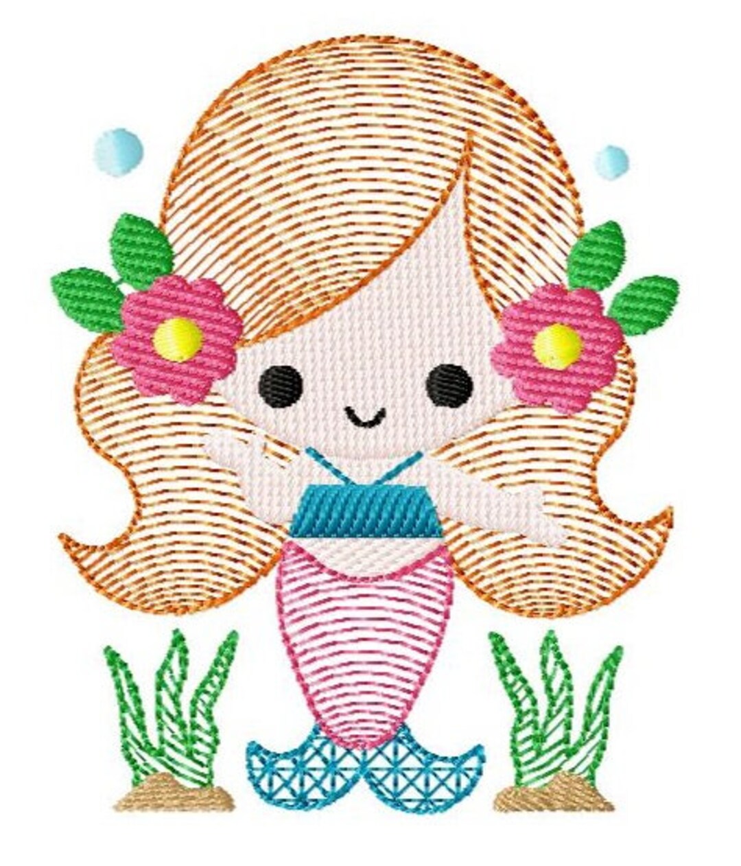 2 Tiny Mermaids Machine Embroidery Set - Etsy